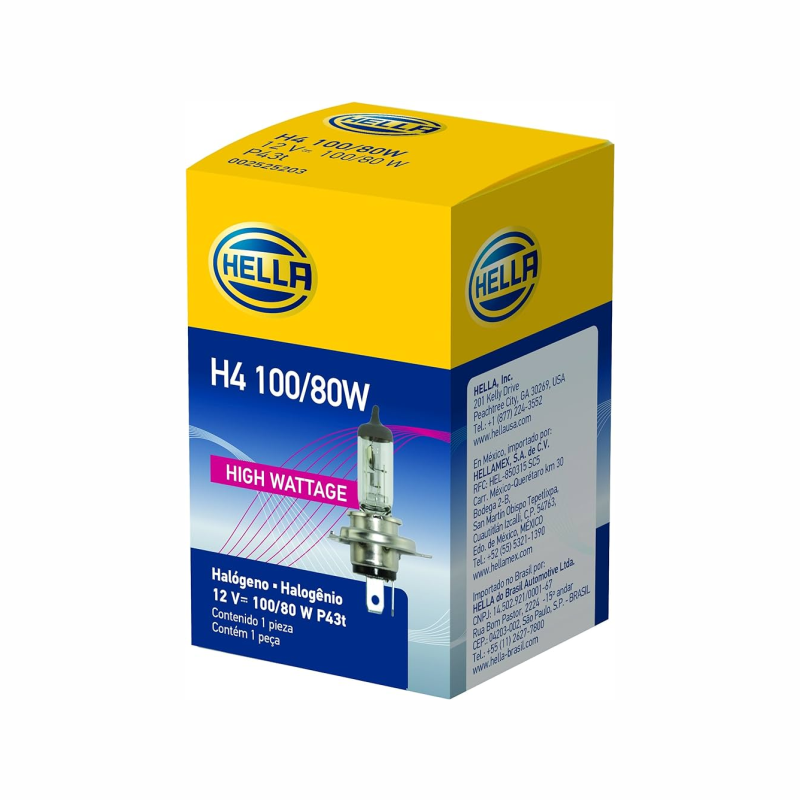 Ampolleta Hella H4 High Wattage 12V 100 80W | Motorline